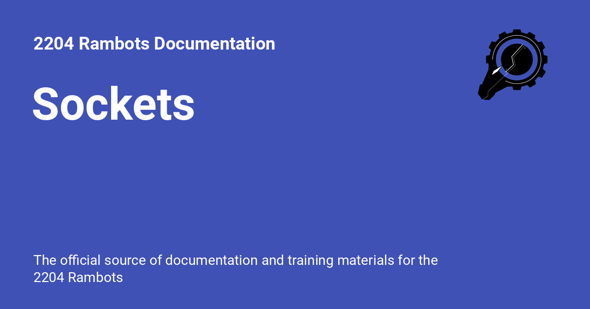 Sockets - 2204 Rambots Documentation